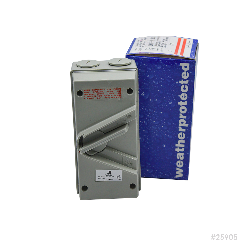 Isolator Switch 20A 2 Pole Novex | Whetstone